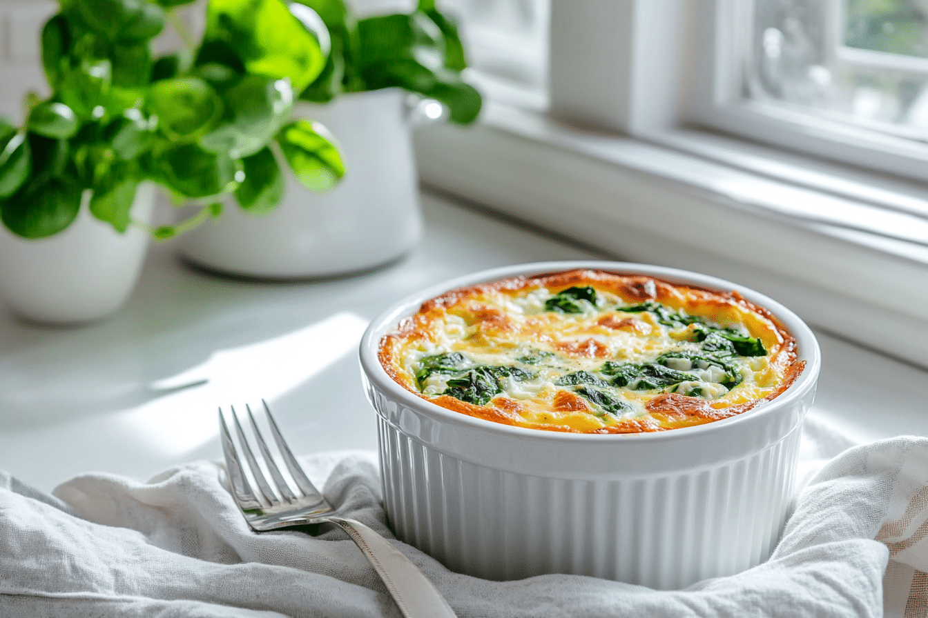 Spinach Egg Bake Cottage Cheese – Fast & Creamy Solo Meal